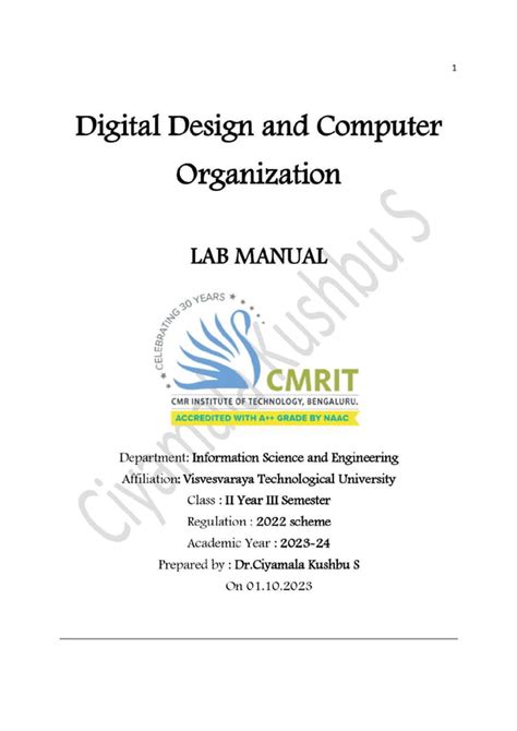 bcs302 digital design and computer organization lab manual vtu 2022