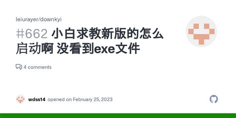 小白求教新版的怎么启动啊 没看到exe文件 · Issue 662 · Leiurayerdownkyi · Github