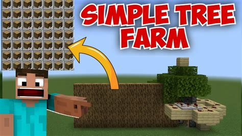 Simple Tree Farm In Minecraft Wood Farm In Minecraft YouTube
