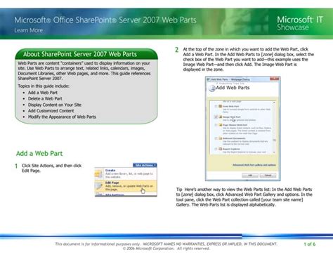 Sharepoint Web Parts Ppt Free Download
