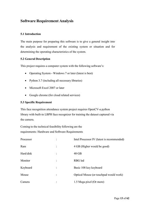 Project Report Face Recognition Attendance System Docx