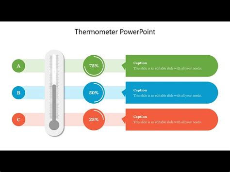 Thermometer Chart Powerpoint Template Free Thermometer Slides For