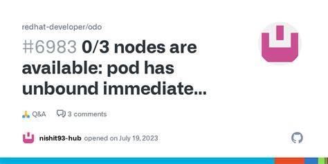 03 Nodes Are Available Pod Has Unbound Immediate Persistentvolumeclaims Preemption 03 Nodes