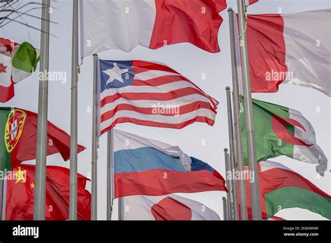 The Flag Plaza Displays 119 Flags From Countries With Authorized