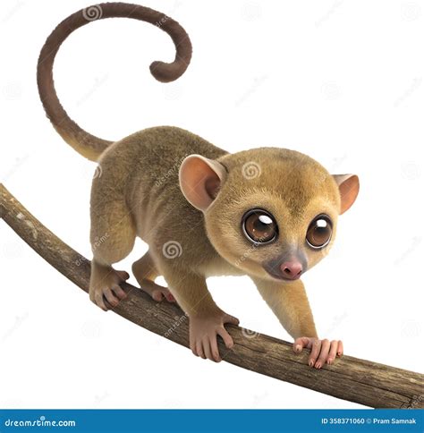 Cartoon Kinkajou Character Clipart With Playful Animated Design Stock