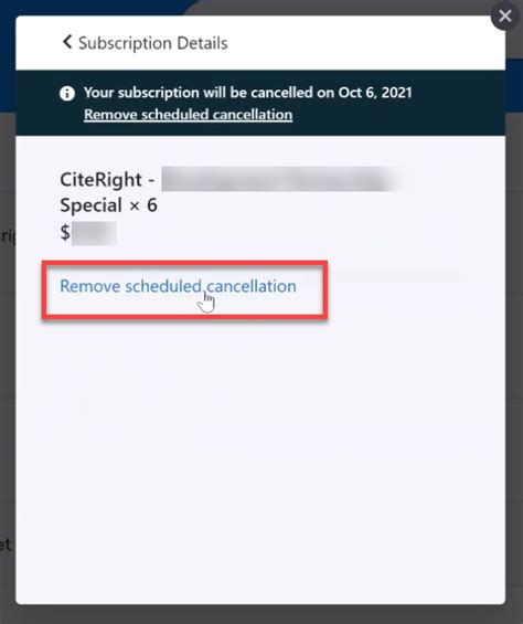 your billing information citeright en