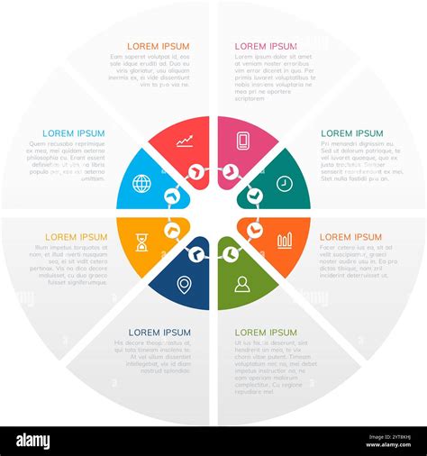 Colorful Circular Infographic Presents Data And Information Using Distinct Segments Each