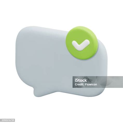 3d 회색 사각형 거품 녹색 거품 벡터 아이콘에 체크 흰색 배경에 고립되어 있습니다 3d 소셜 미디어 커뮤니케이션 개념 카툰 미니멀 스타일 3d 아이콘 벡터 렌더링