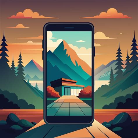 Mobile Vector Illustration Flat 2 Premium Ai Generated Vector