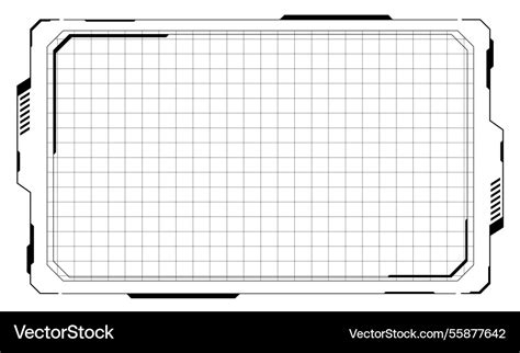 Hud Frames Black User Interface Elements Design Vector Image