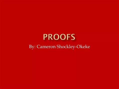 Ppt Proofs Powerpoint Presentation Free Download Id2591657