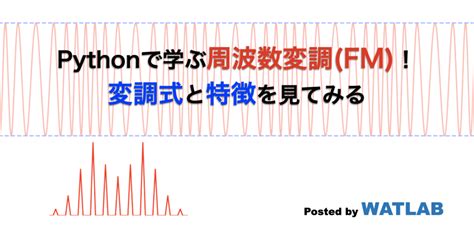 Pythonで学ぶ周波数変調 FM 変調式と特徴を見てみる WATLAB import Python