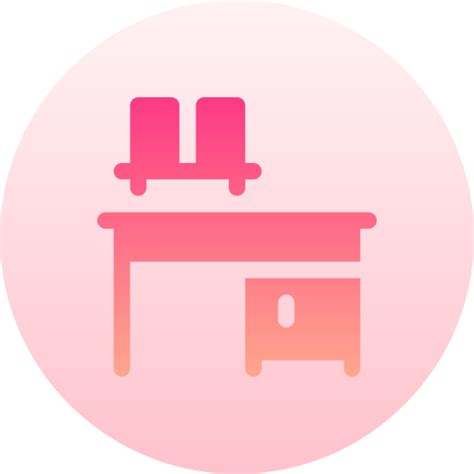 Desk Basic Gradient Circular Icon Desk Basic Gradient Circular Icon