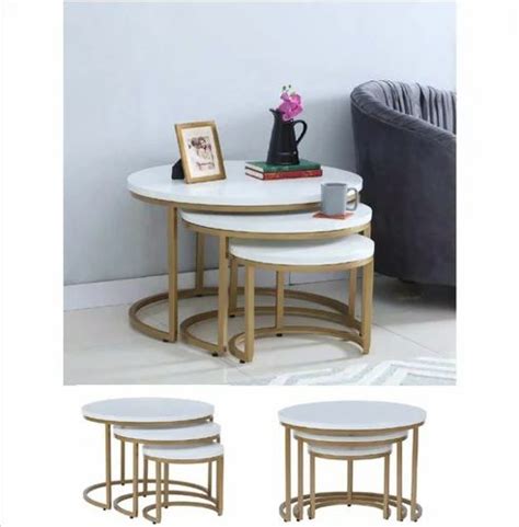 Round White Wooden Nested Table Set 3 Tables At Rs 5555set In Jodhpur Id 2854077229373