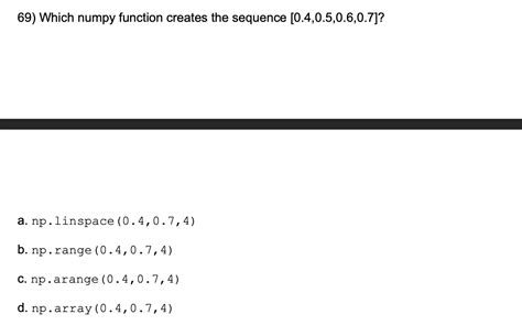solved 74 which code block generates the following output