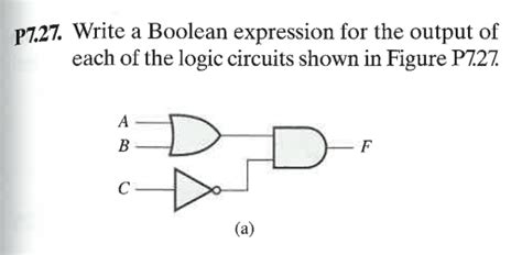 Solved P727 Write A Boolean Expression For The Output Of