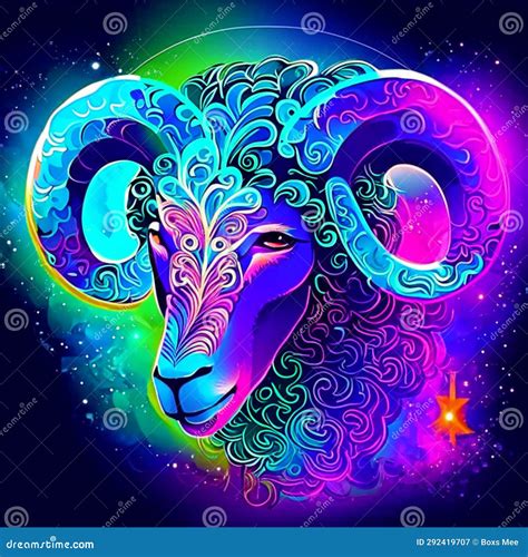 Zodiac Sign Ram Astrological Horoscope Symbol Stock Illustration Illustration Of Background