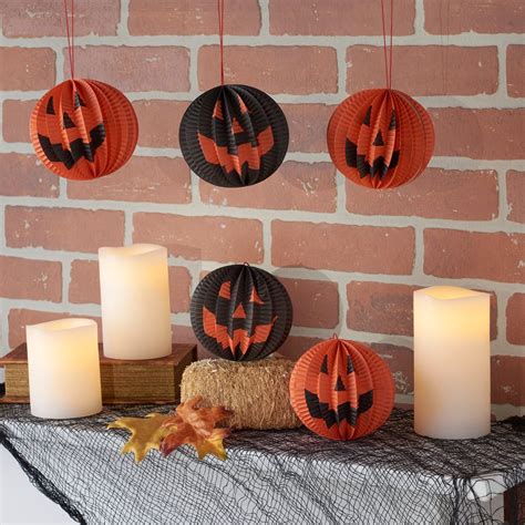 Multi Jack Olantern Paper Decoration Set Primitives By Kathy