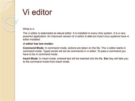 Vi Editor Pptx