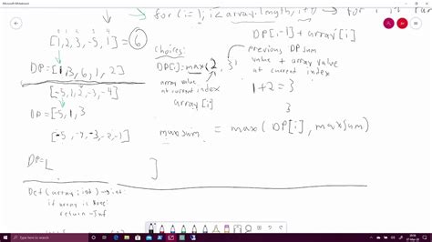 Maximum Contiguous Sub Array Sum Youtube