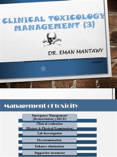 Toxicology Lecture 4 Management Part 3 Pdf Hypothermia Skeletal Muscle