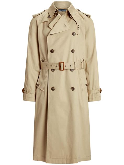 Polo Ralph Lauren Double Breasted Belted Trench Coat Farfetch