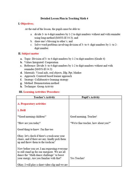 Final Math Dlp Pdf Division Mathematics Learning