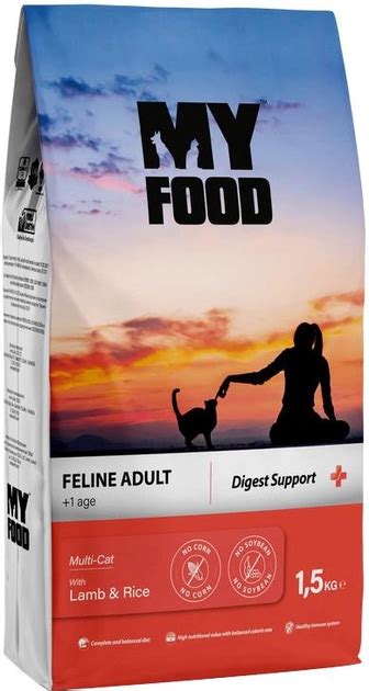 Сухой Корм Hermos Myfood Суперпремиум для взрослых кошек с Ягненком и ...
