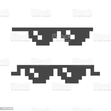 재미 있은 Pixelated 선글라스입니다 8 비트 스타일 선글라스 벡터 아이콘 선글라스에 대한 스톡 벡터 아트 및 기타 이미지