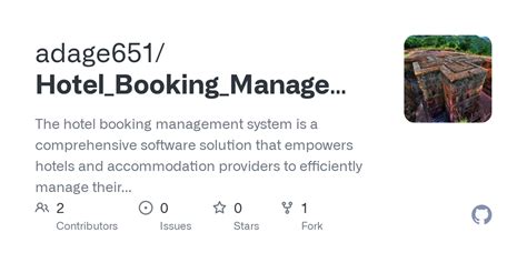Github Adage651hotelbookingmanagementsystem The Hotel Booking