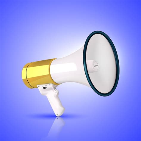 Premium Vector 3d Golden Megaphone Illustration Isolated Object