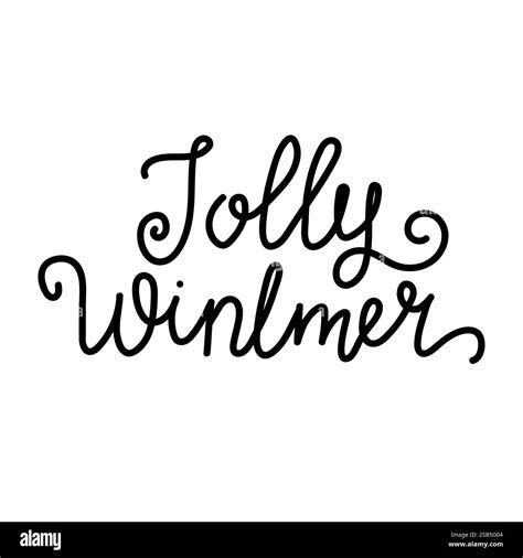 This Artwork Features Elegant Cursive Handwriting That Spells Out The Name Jolly Winlmer