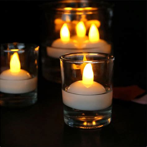 Water Activated Tea Lights Floating Tealights 12 Pack Waterproof Led
