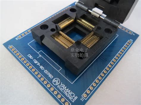 mqfp80 tqfp80 qfp80 burn in socket gold plating ic testing seat test