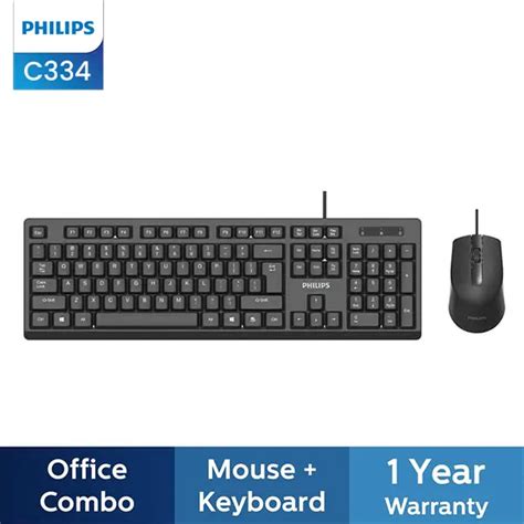 Philips C334 Wired Keyboard And Mouse Combo Dealhublk