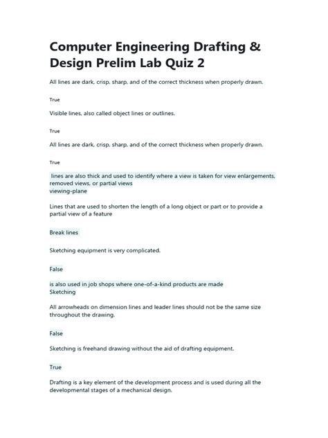 Computer Engineering Drafting And Design Prelim Lab Quiz 2 Pdf
