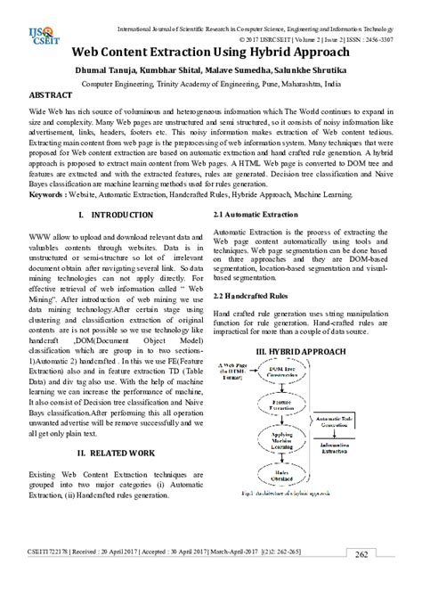 pdf web content extraction using hybrid approach
