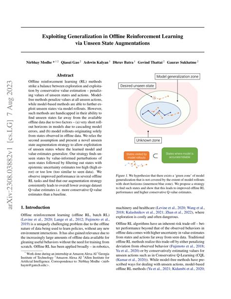 Pdf Exploiting Generalization In Offline Reinforcement Learning Via