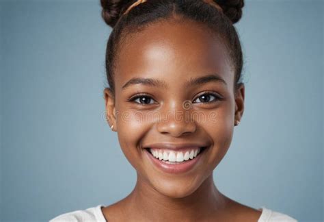Portrait View Of A Regular Happy Smiling Botswana Girl Ultra Realistic