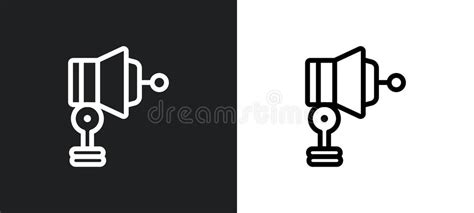 Voyager Outline Icon In White And Black Colors Voyager Flat Vector