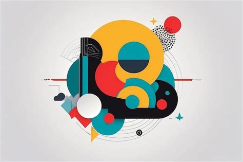 Premium Photo Abstract Geometric Shapes And Icons Brutal Modern Contemporary Figure Arch Cloud