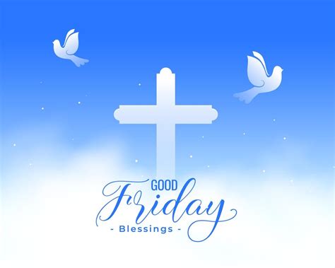 Boa Sexta Feira Deseja Cartão Com Pomba Para A Paz Do Céu Vetor Grátis