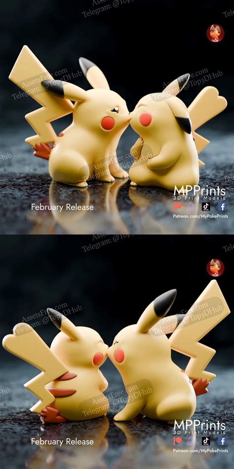 Kissing Pikachu Free High Quality Models