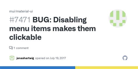 BUG Disabling Menu Items Makes Them Clickable Issue Mui Material Ui GitHub