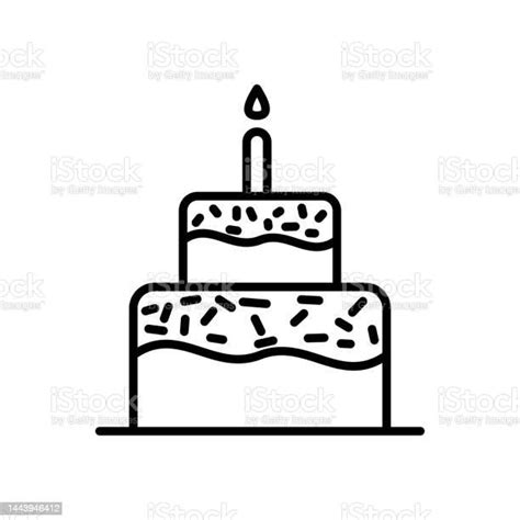 생일 케이크 아이콘 로고 디자인 벡터 템플릿 그림 기호 및 기호 픽셀 완벽 개념에 대한 스톡 벡터 아트 및 기타 이미지 개념