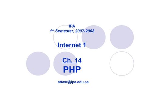 Php Scripting Ppt