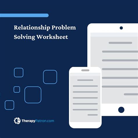 Relationship Problem Solving Worksheet Editable Fillable Printable PDF TherapyPatron Com