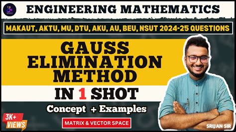 Gauss Elimination Method Solution Of System Of Linear Equations Numerical Methods Matrices
