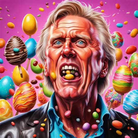 Gary Busey Eating Easter Candy Like He Is Crazy Af Jamming Chocolates