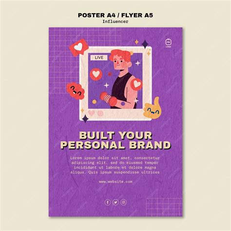 인플 루 언서 라이프 스타일 포스터 템플릿 무료 Psd 파일